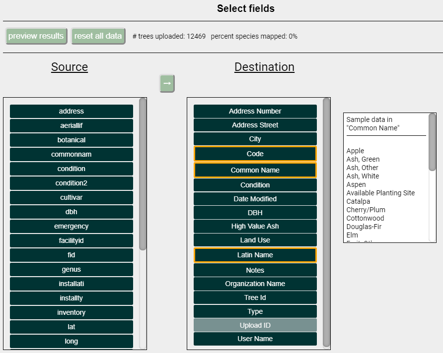 Data Tools: Uploader – TreePlotter Support