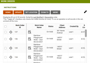 TreePlotter PARKS: Work Orders – TreePlotter Support