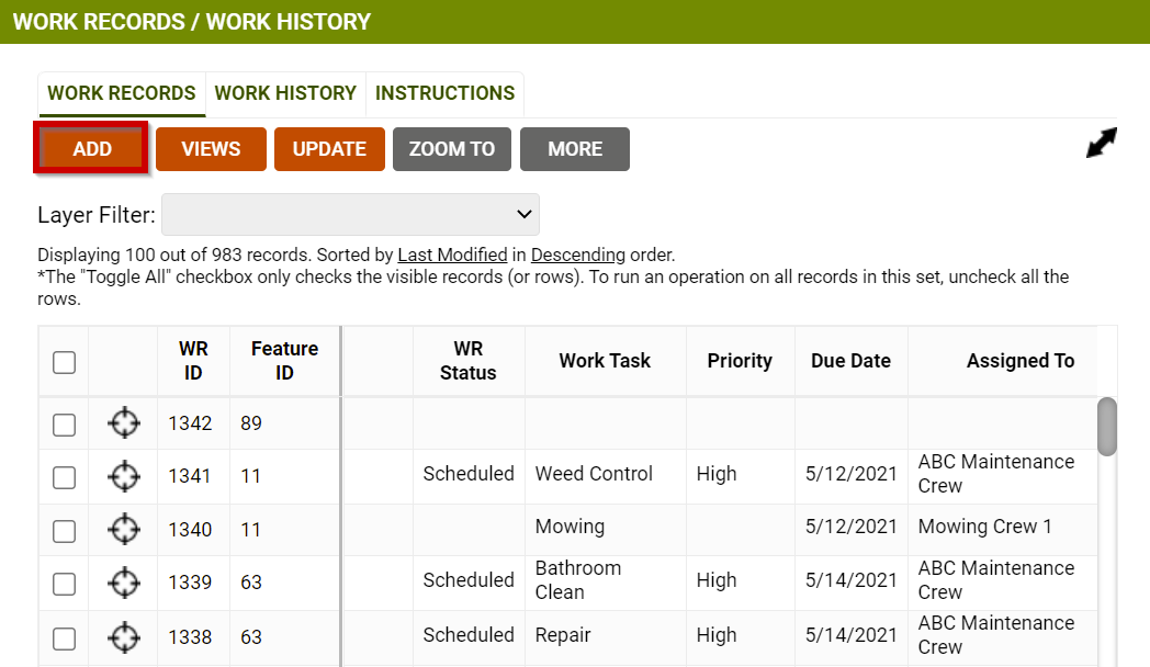 Tutorial: TreePlotter™ PARKS – Work Records – TreePlotter Support