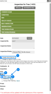 How To: Add Work Records during an Inspection – TreePlotter Support