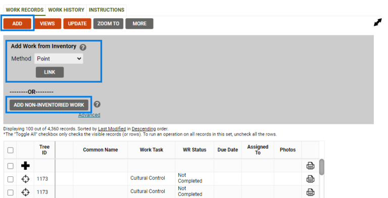 Tutorial: Work Records – TreePlotter Support