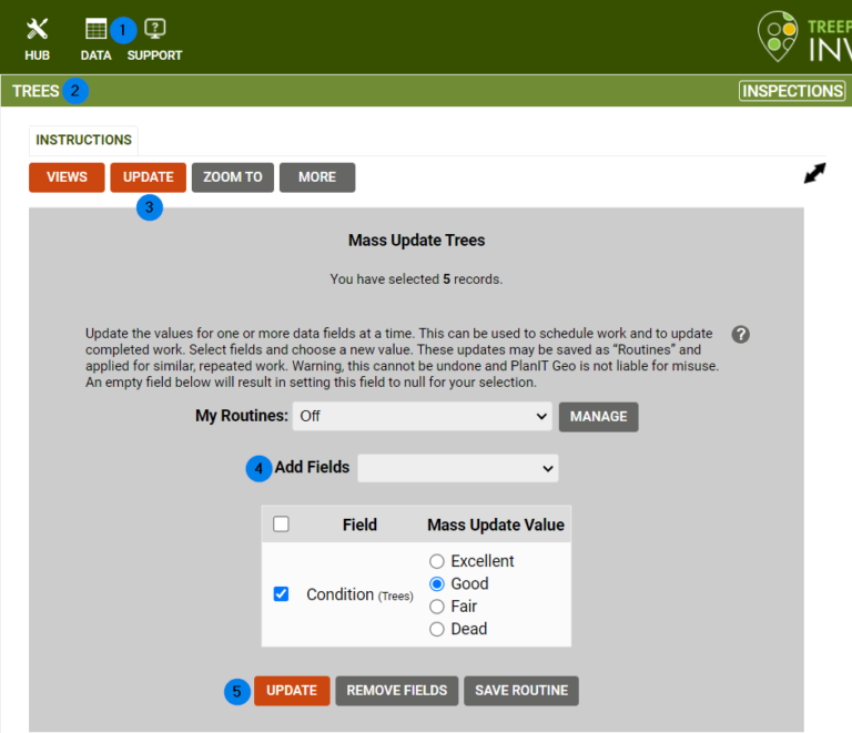 How To: Use the Mass Updater in the Data Table – TreePlotter Support
