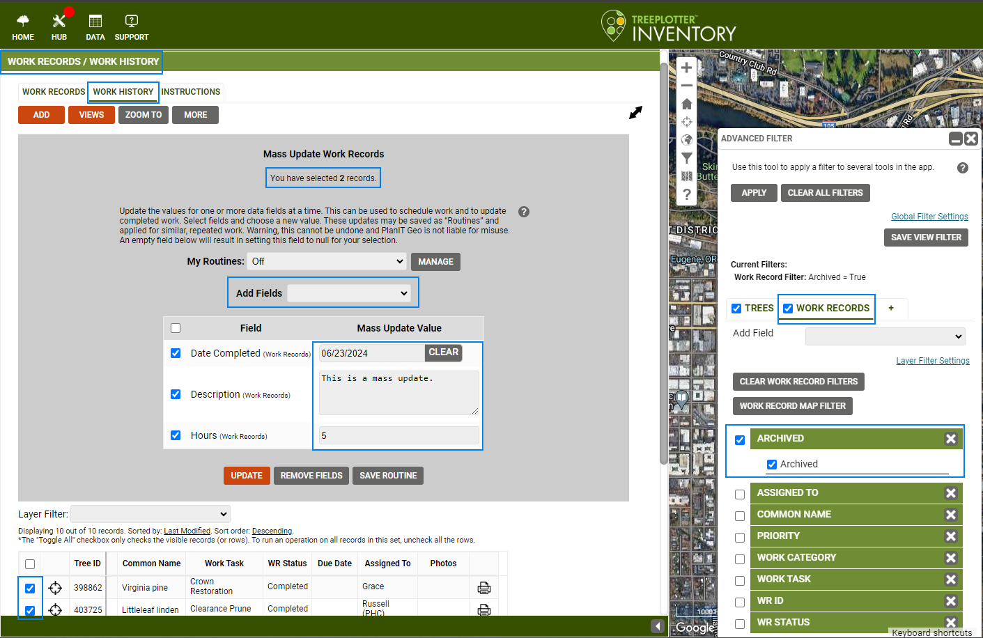 How To: Mass Update Work History – TreePlotter Support
